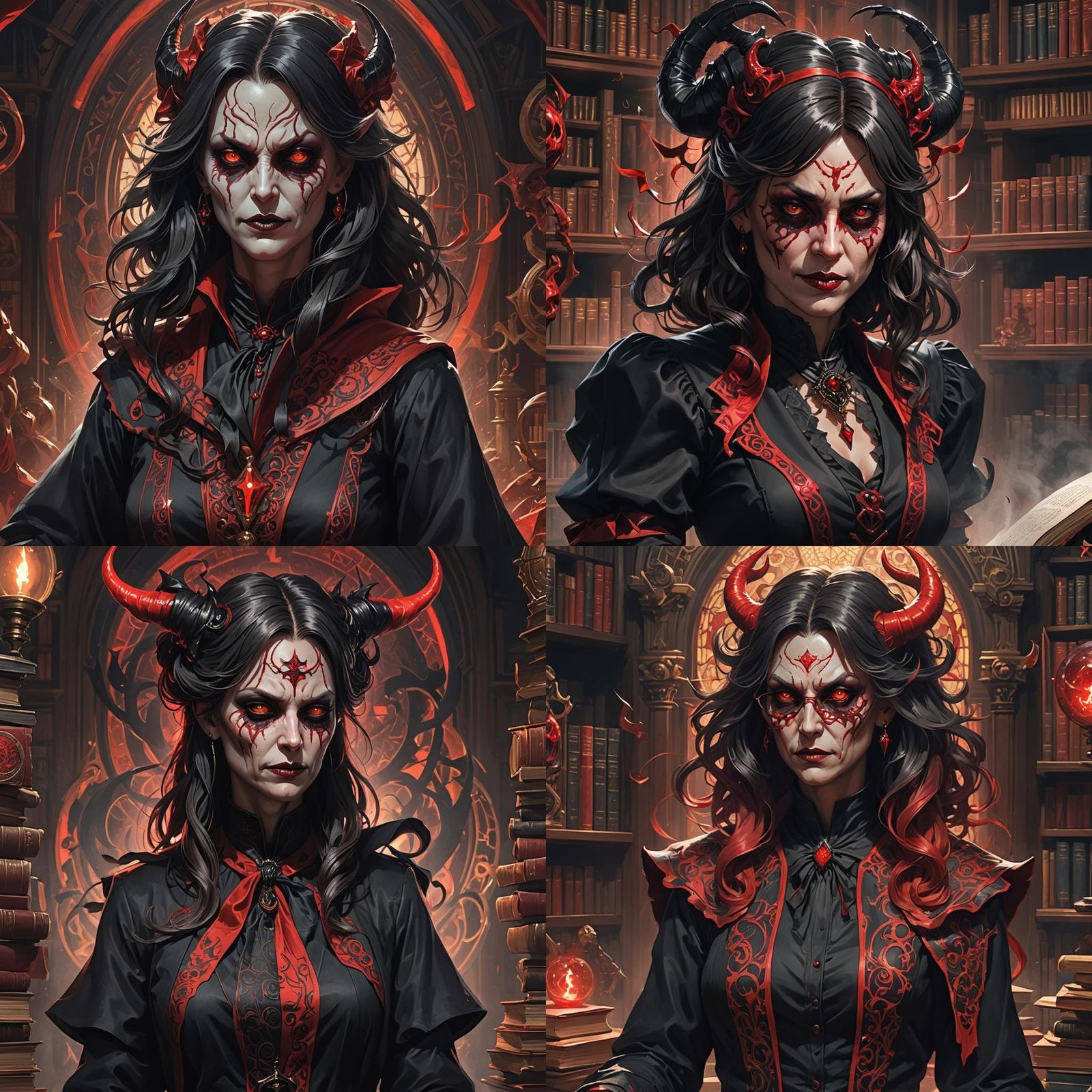 Poltergeist Shadow Devil wearing black and red satanic librarian ...