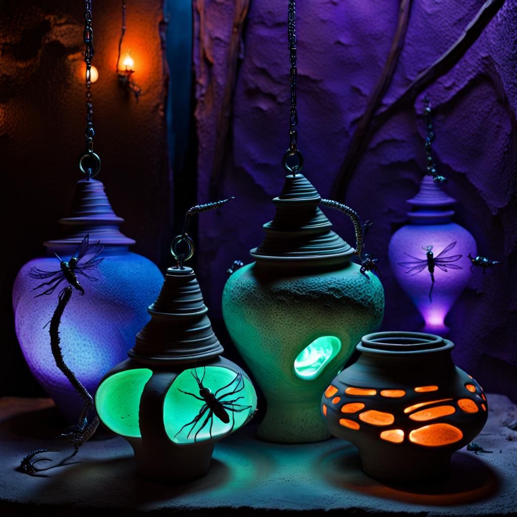 Bizarre Pottery Creations - AI Generated Artwork - NightCafe Creator