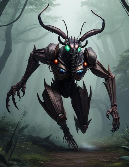 insectoid monster girl - AI Generated Artwork - NightCafe Creator