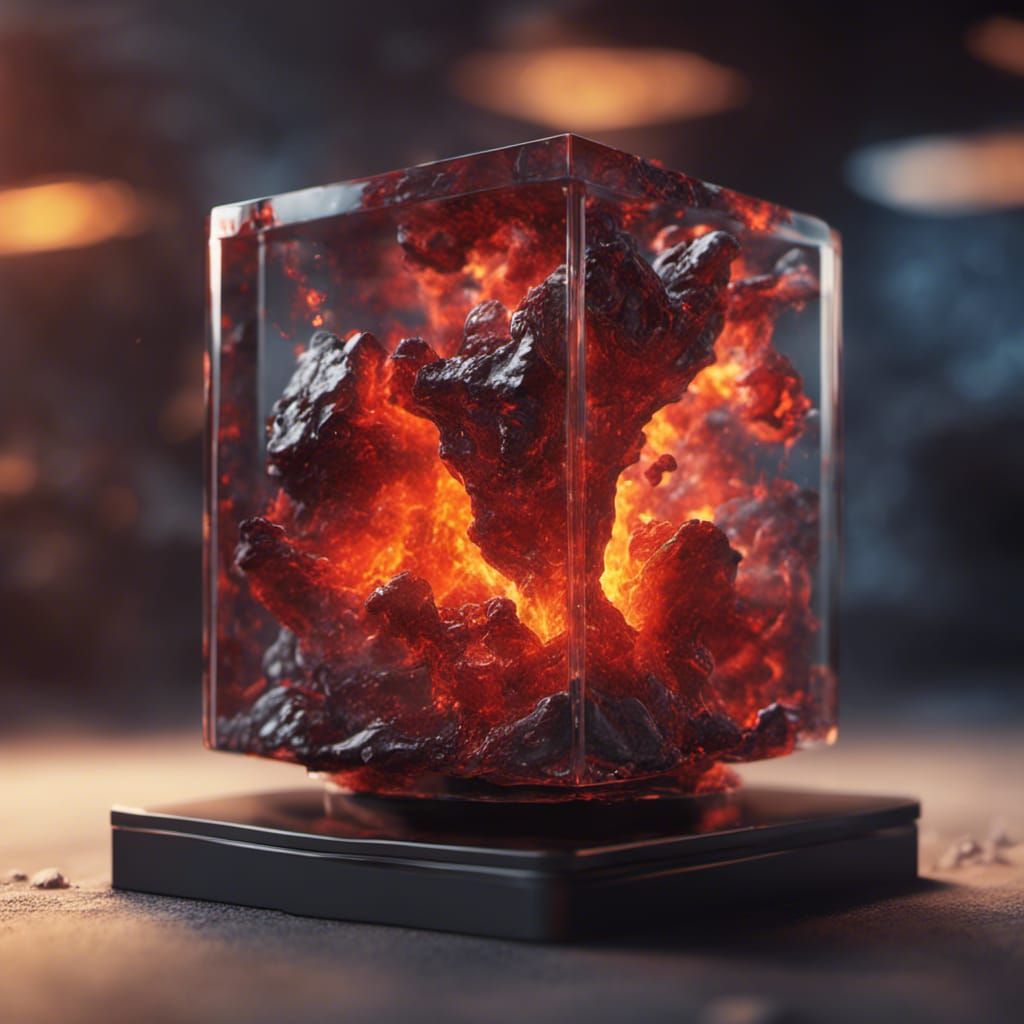 Lava cube - AI Generated Artwork - NightCafe Creator