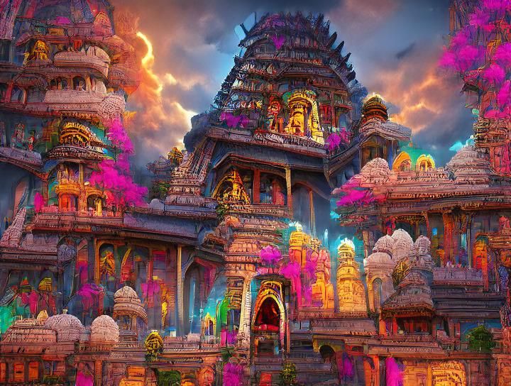 Fantastical Temple - AI Generated Artwork - NightCafe Creator