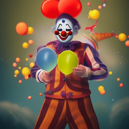 Happy Clown - AI Generated Artwork - NightCafe Creator
