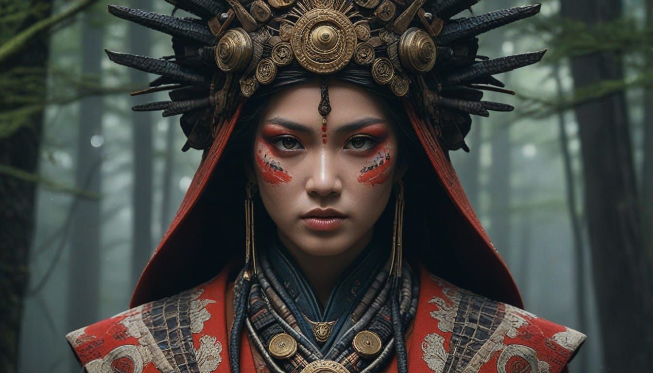 Warrior Women of Ancient Japan Unleash Fierce Powe... - AI Art