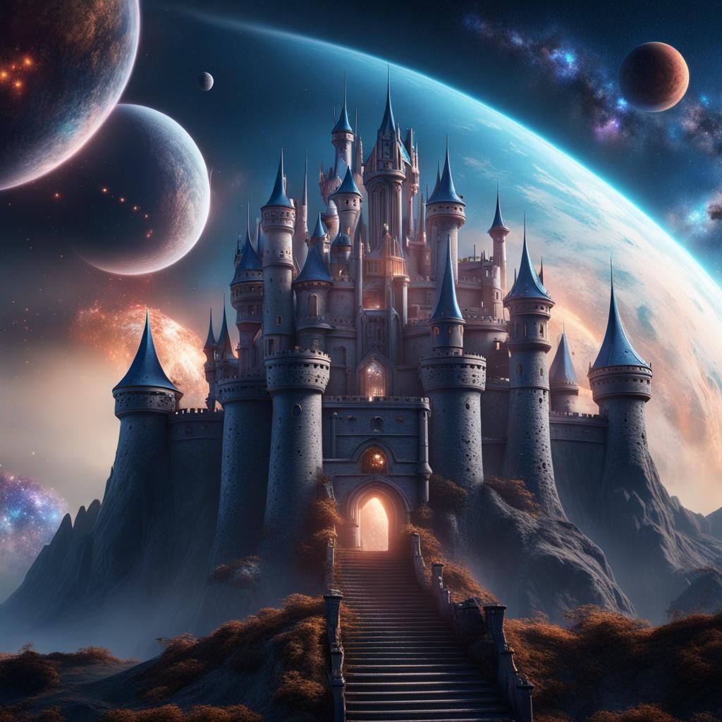Space Castle - AI Generated Artwork - NightCafe Creator