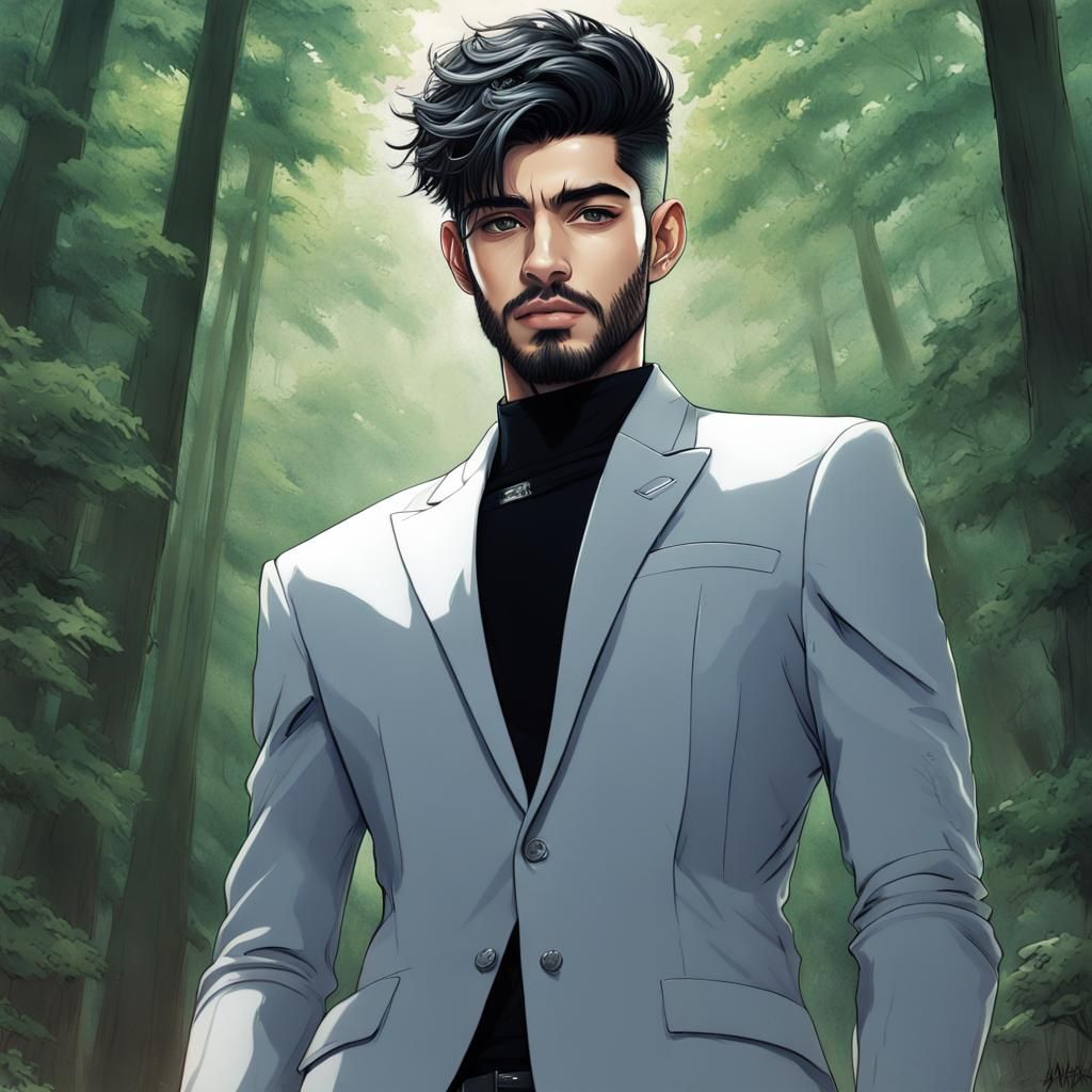 Zayn Malik in an Ancient Forest - AI Generated Artwork - NightCafe Creator