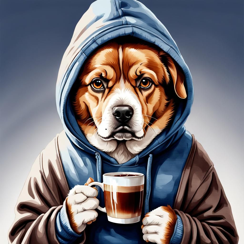 Gangster dog - AI Generated Artwork - NightCafe Creator