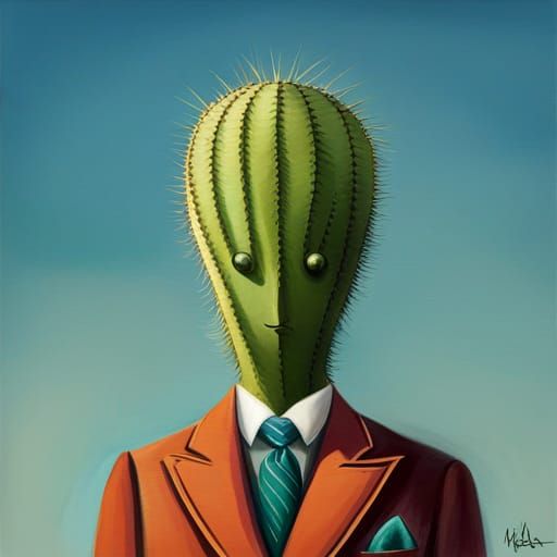 Cactus Man - AI Generated Artwork - NightCafe Creator
