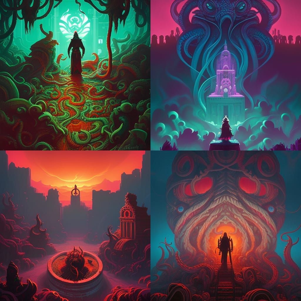 Cthulhu Mythos ; The Eldritch horror Cthulhu by Anton Ladeev and Dan ...