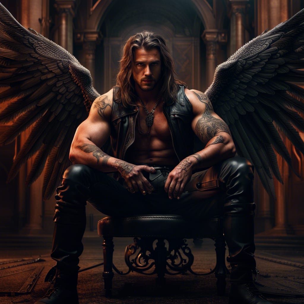 Bad boy Angel - AI Generated Artwork - NightCafe Creator