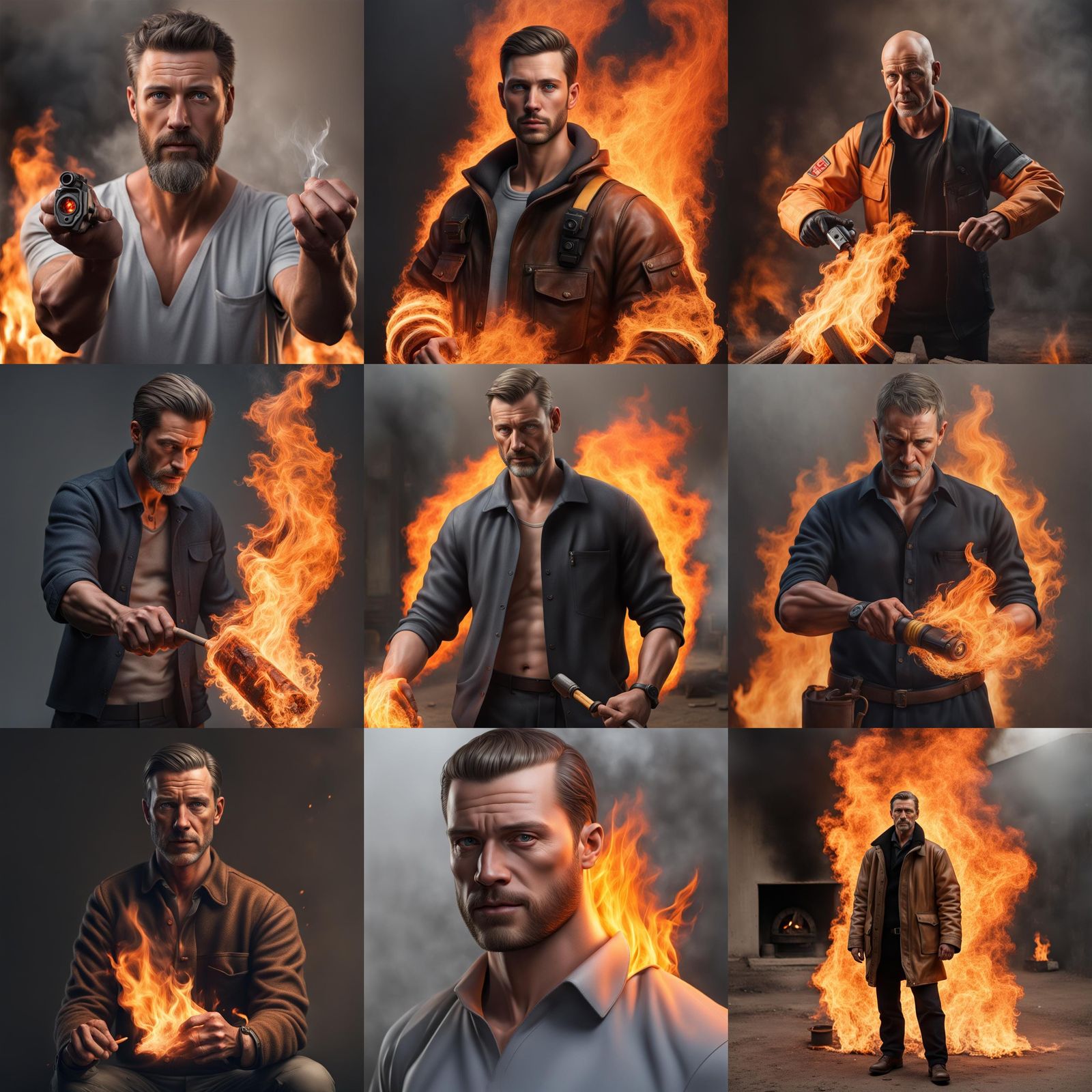 Hyper realistic man who can control fire - AI Generated Artwork ...