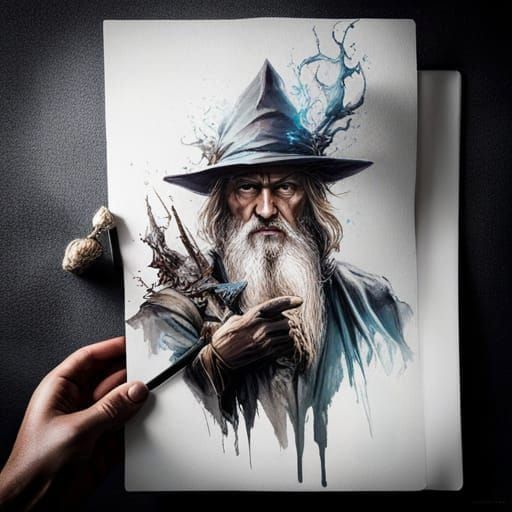 Drawing of a wizard - AI Generated Artwork - NightCafe Creator