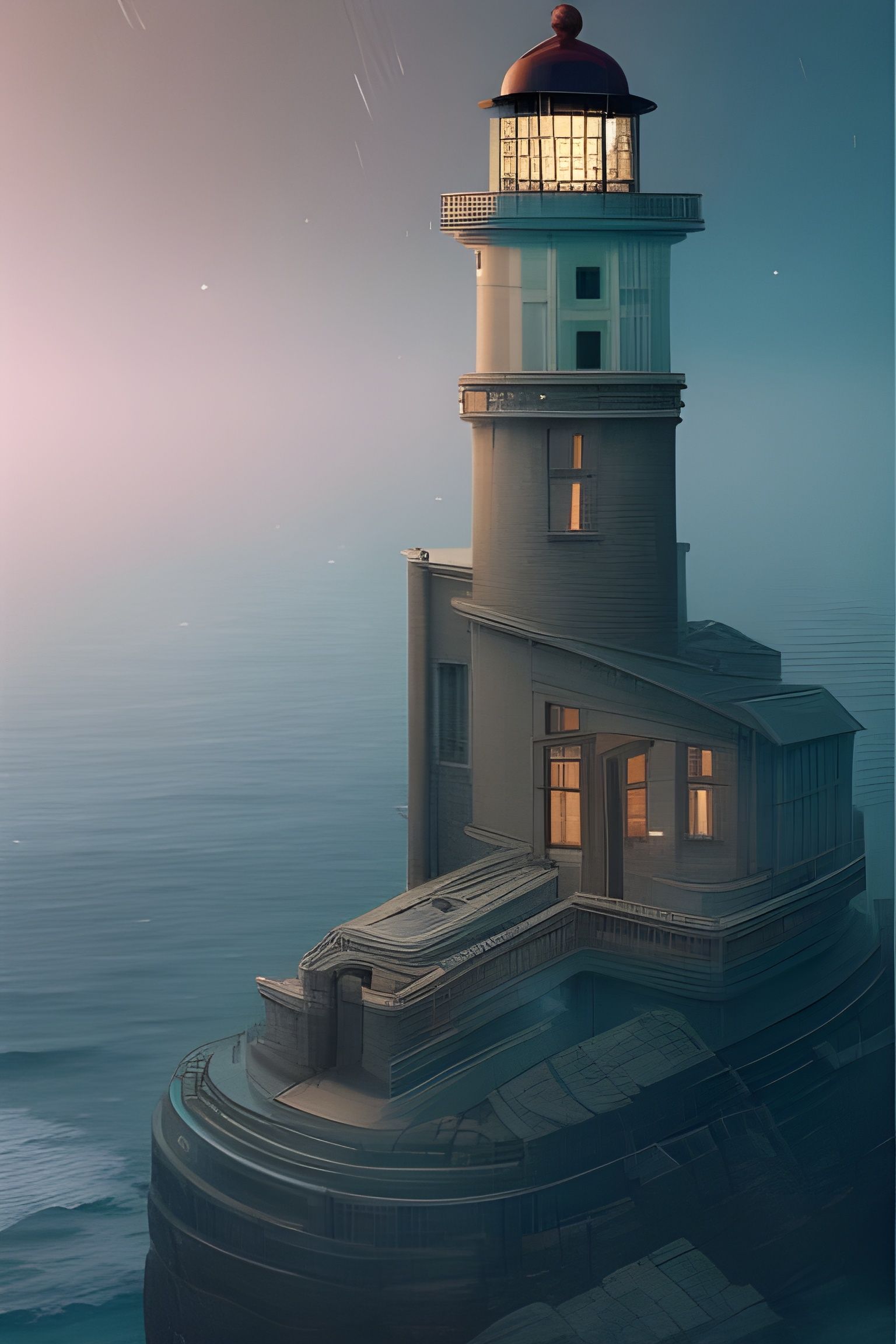 Timeless Lighthouse - AI Generated Artwork - NightCafe Creator