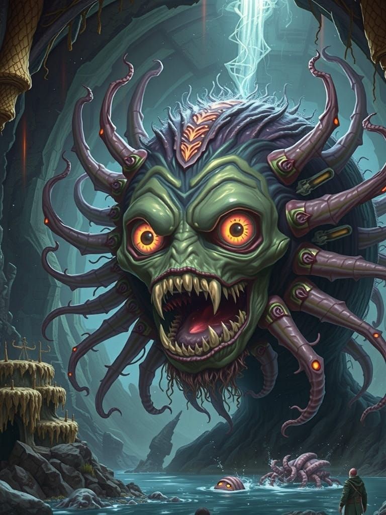 Classic Dungeons and Dragons Monster, "Beholder". The Beholder is a ...