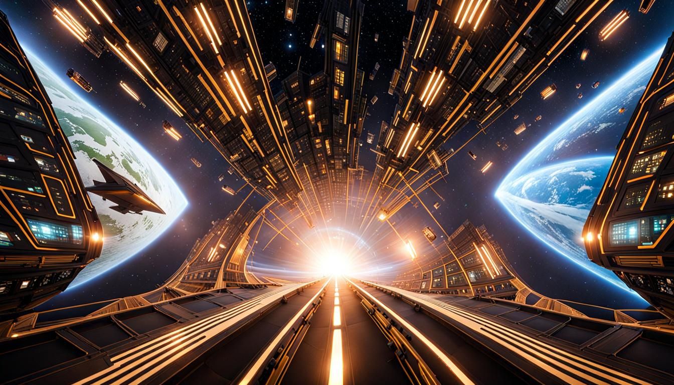 Lightspeed accelerator gate. - AI Generated Artwork - NightCafe Creator