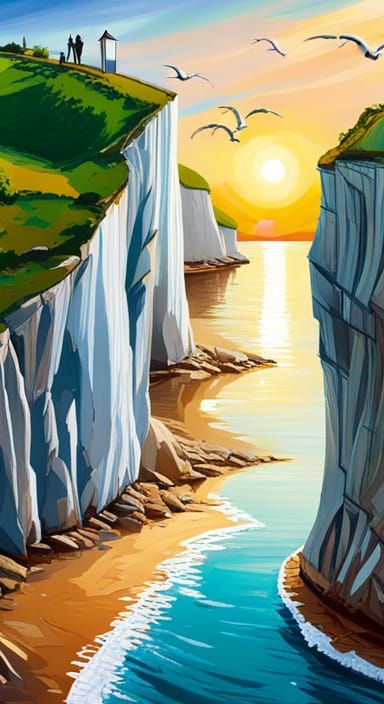 Seaside Cliffs - AI Generated Artwork - NightCafe Creator