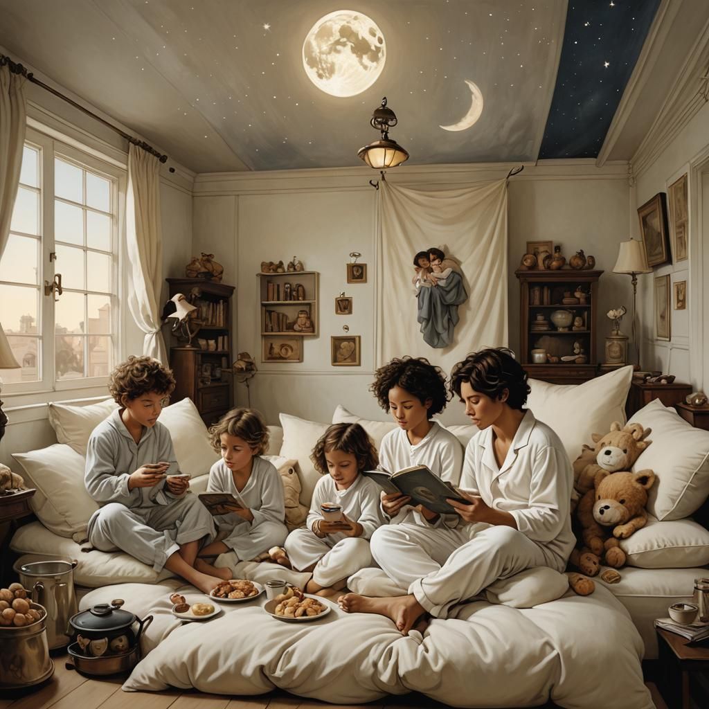 The Sleepover - AI Generated Artwork - NightCafe Creator