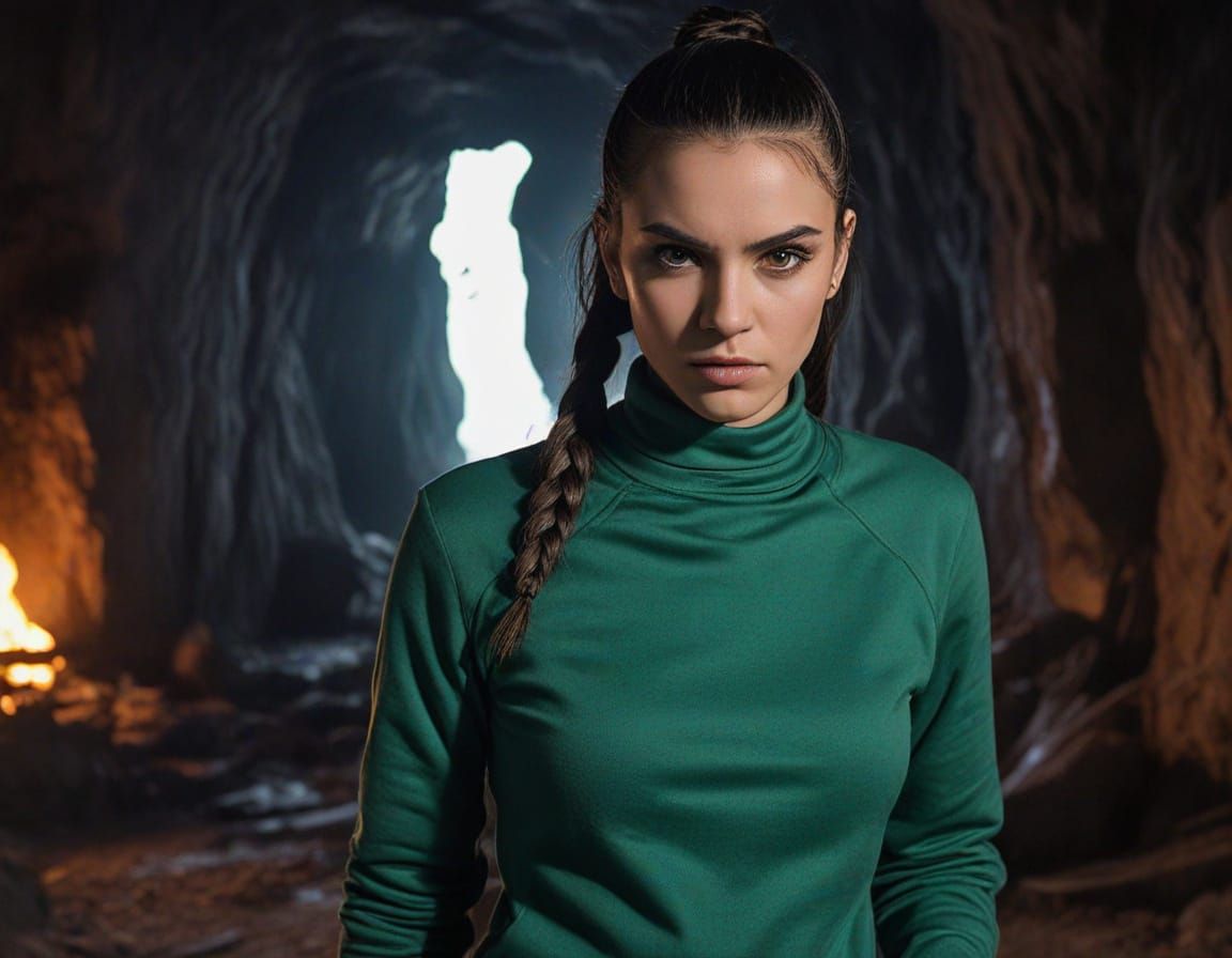 A young female assassin, with sleek long jet black hair tied up in ...