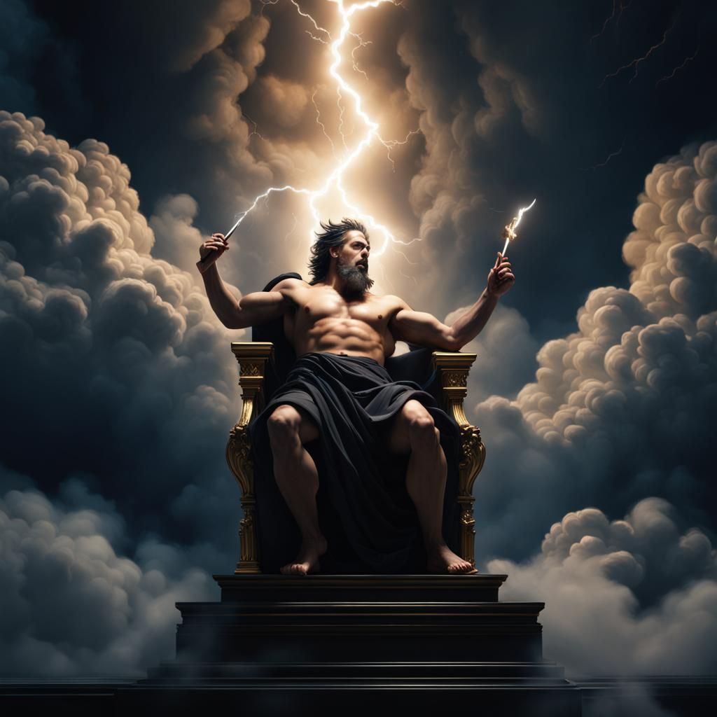 Zeus in the style of Caravaggio - AI Generated Artwork - NightCafe Creator