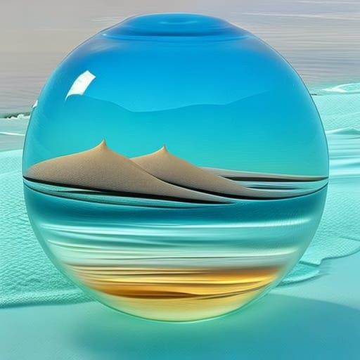 Ocean Sphere - AI Generated Artwork - NightCafe Creator