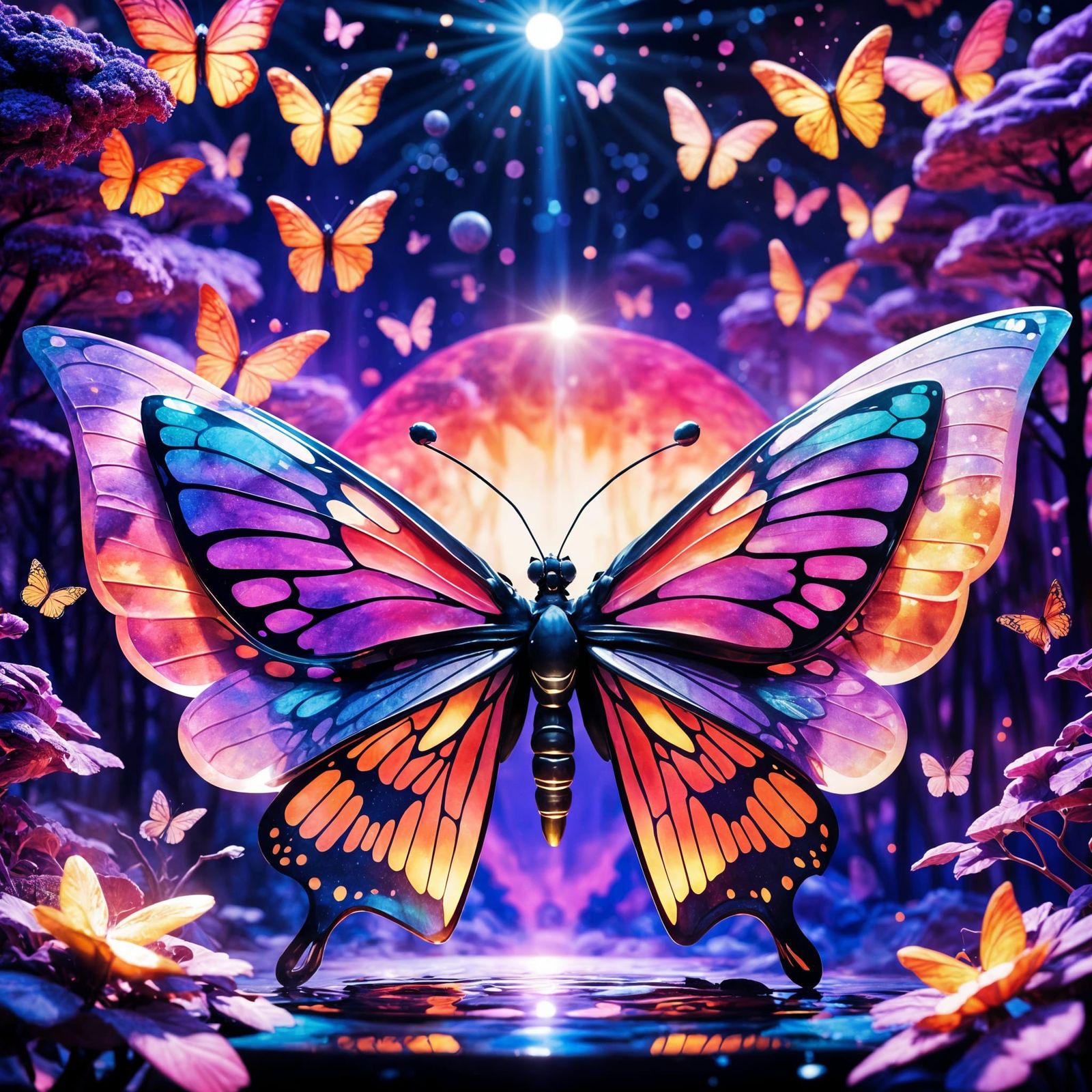 Celestial Flutter - AI Generated Artwork - NightCafe Creator