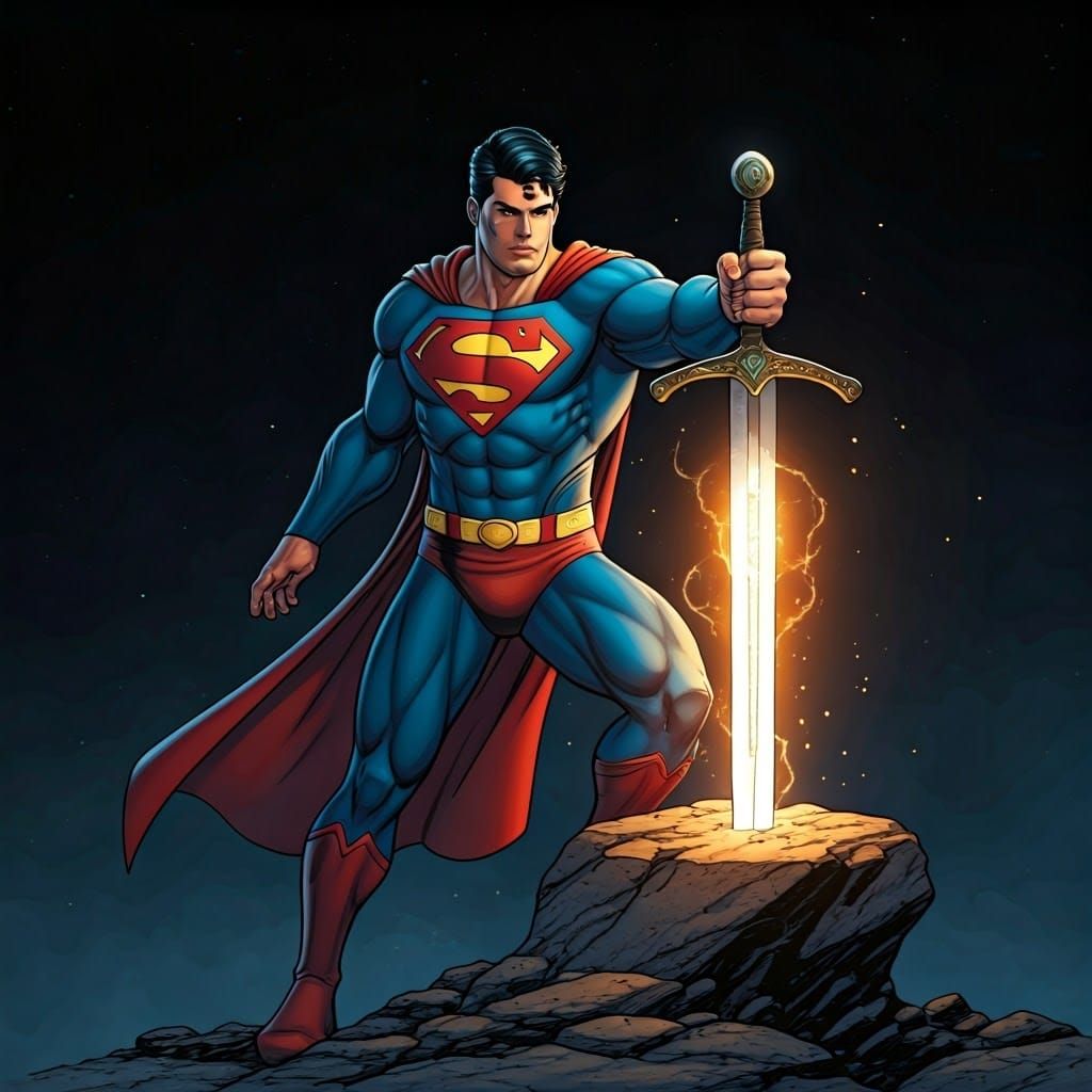 Superman King Arthur Sword n the Stone