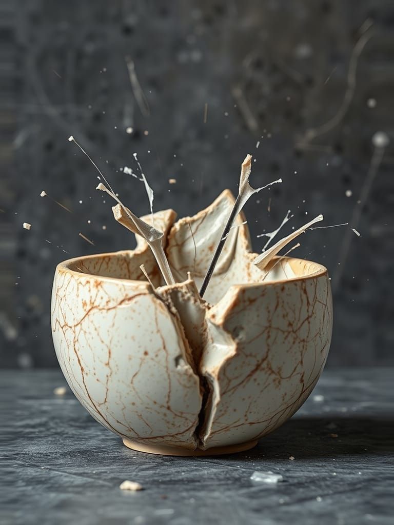 Explosive Ceramic Crazing Plethoric Polymer Fibrils