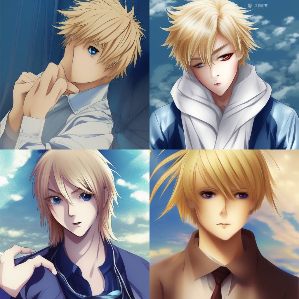 Aaron Littleton - Anime Style Boy with Blond Hair and Blue E...