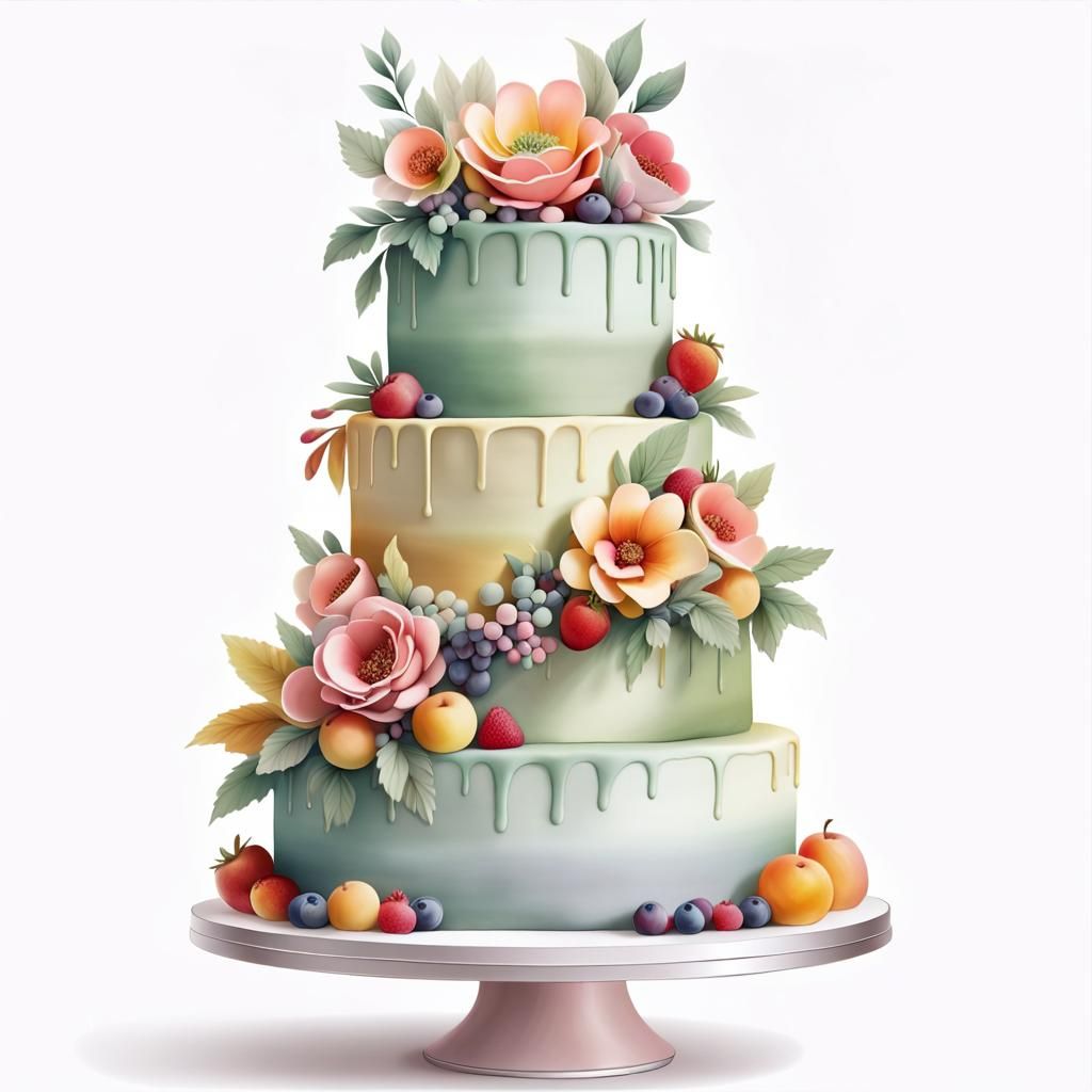 Wedding Cake - AI Generated Artwork - NightCafe Creator