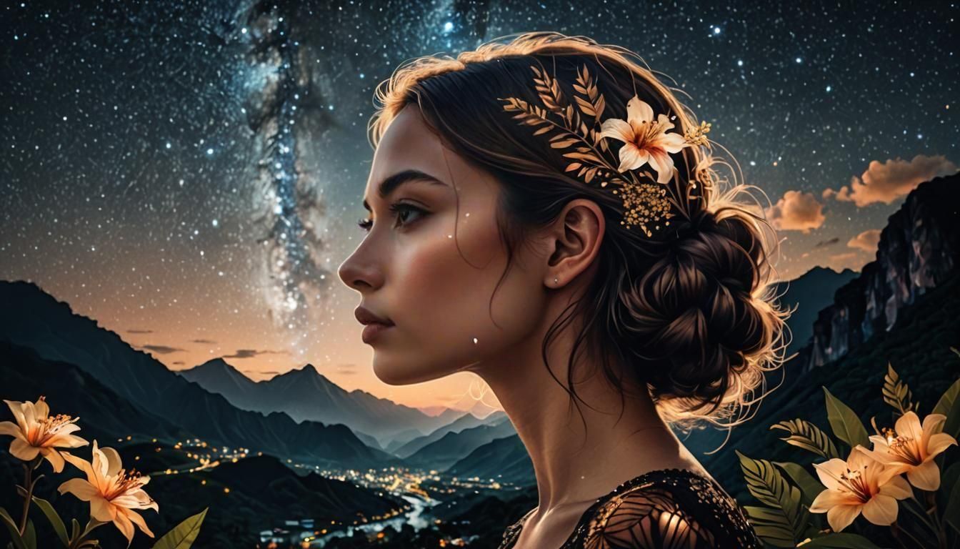 double exposure photography - AI Generated Artwork - NightCafe Creator