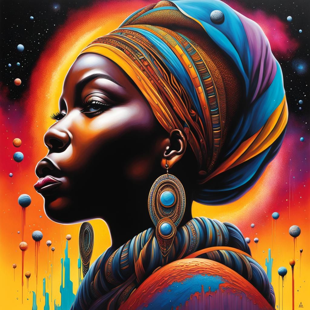 9 African ancestors entering the cosmos - AI Generated Artwork - NightCafe Creator