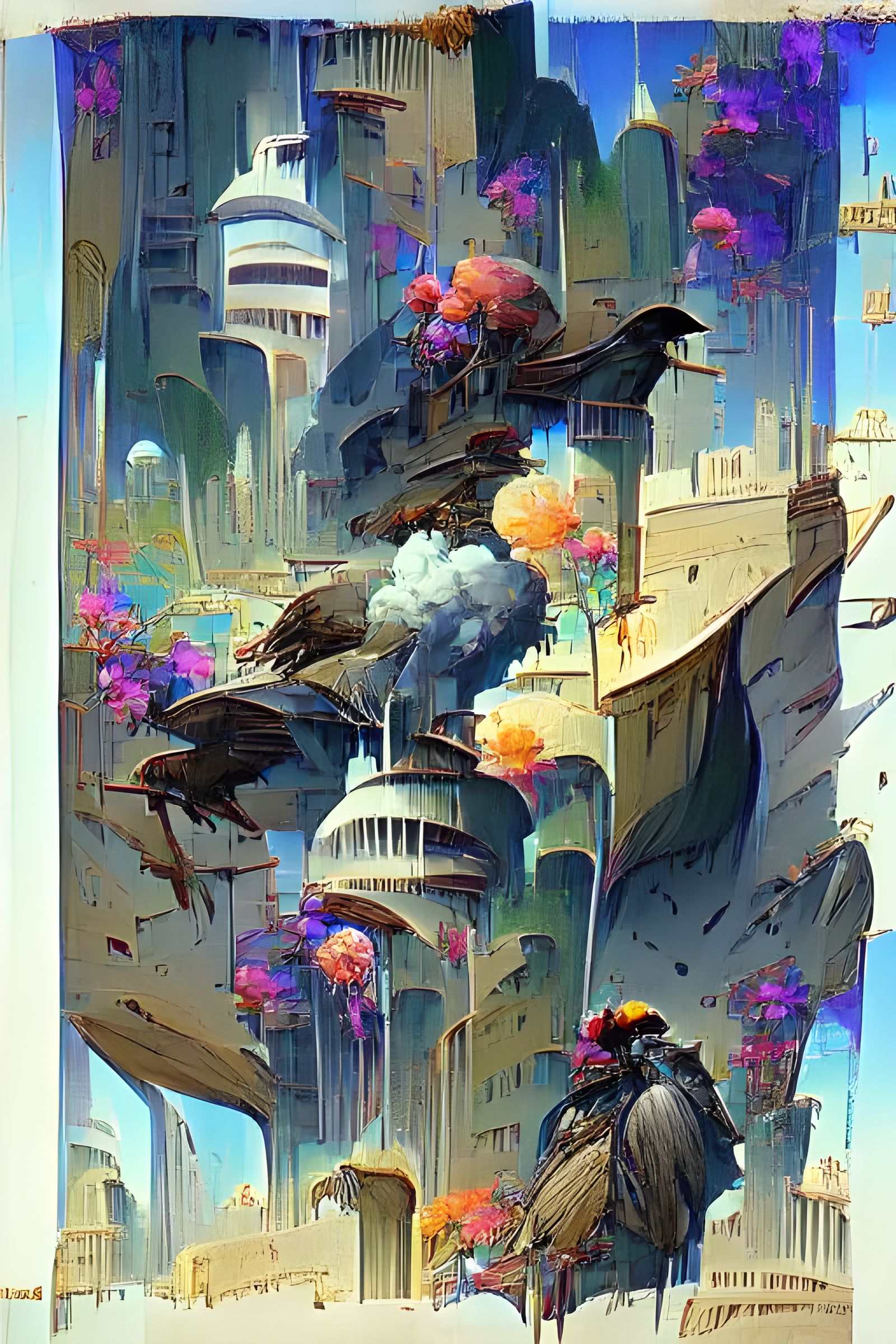 2662 Psychedelic Banksy Ravens & Murderous Watercolour Crows Modern ...