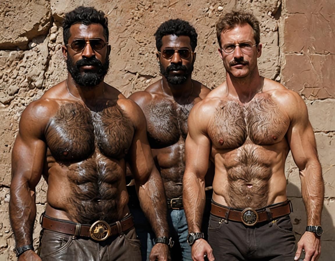 Some hairy, well fit men - AI Generated Artwork - NightCafe Creator