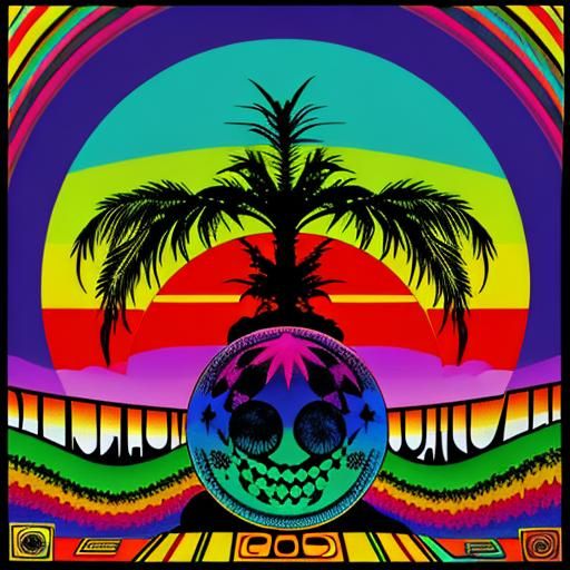 psychedelic reggae dub 70's album cover - AI Generated Artwork ...