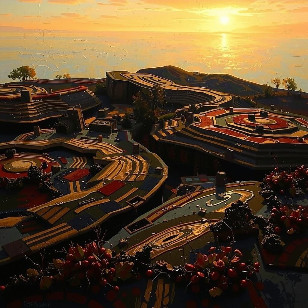 Psychedelic Landscape in Expressionist Abstract St... - AI Art