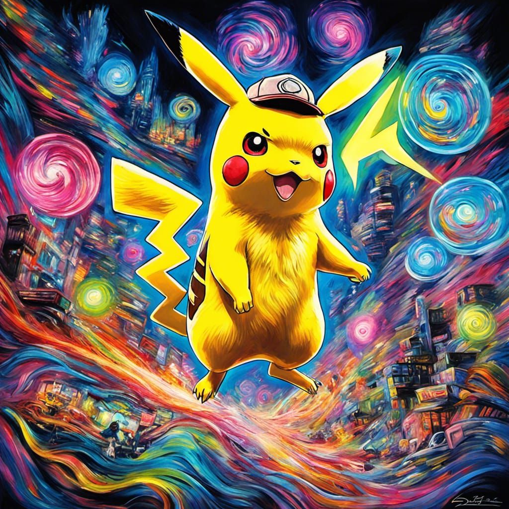 Impressionist Pikachu - AI Generated Artwork - NightCafe Creator