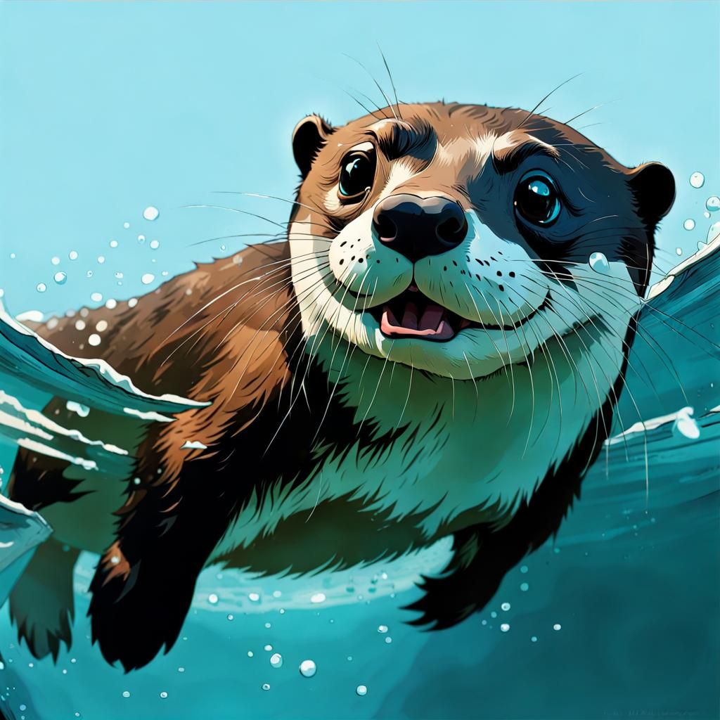 Otters! - AI Generated Artwork - NightCafe Creator