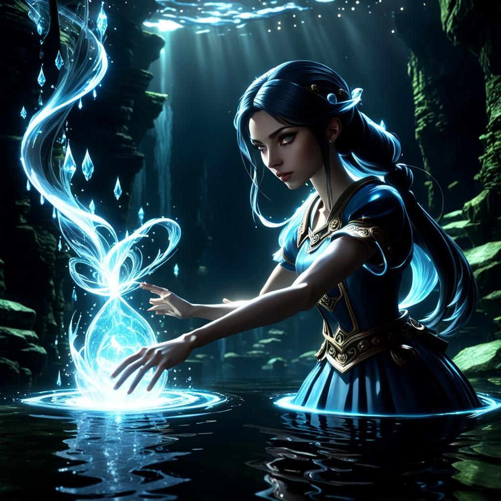 Raising water spirits - AI Generated Artwork - NightCafe Creator