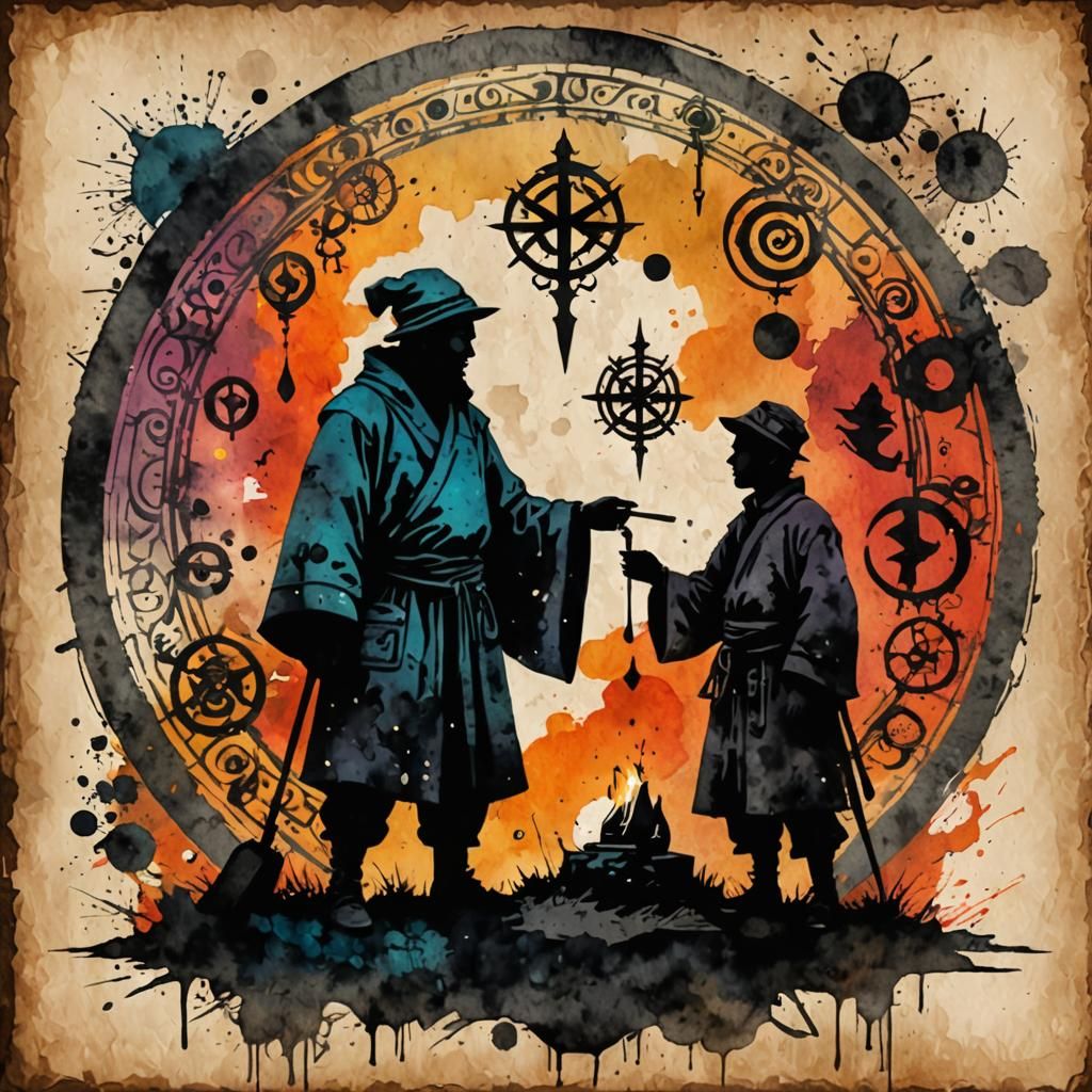 Master & Apprentice - AI Generated Artwork - NightCafe Creator