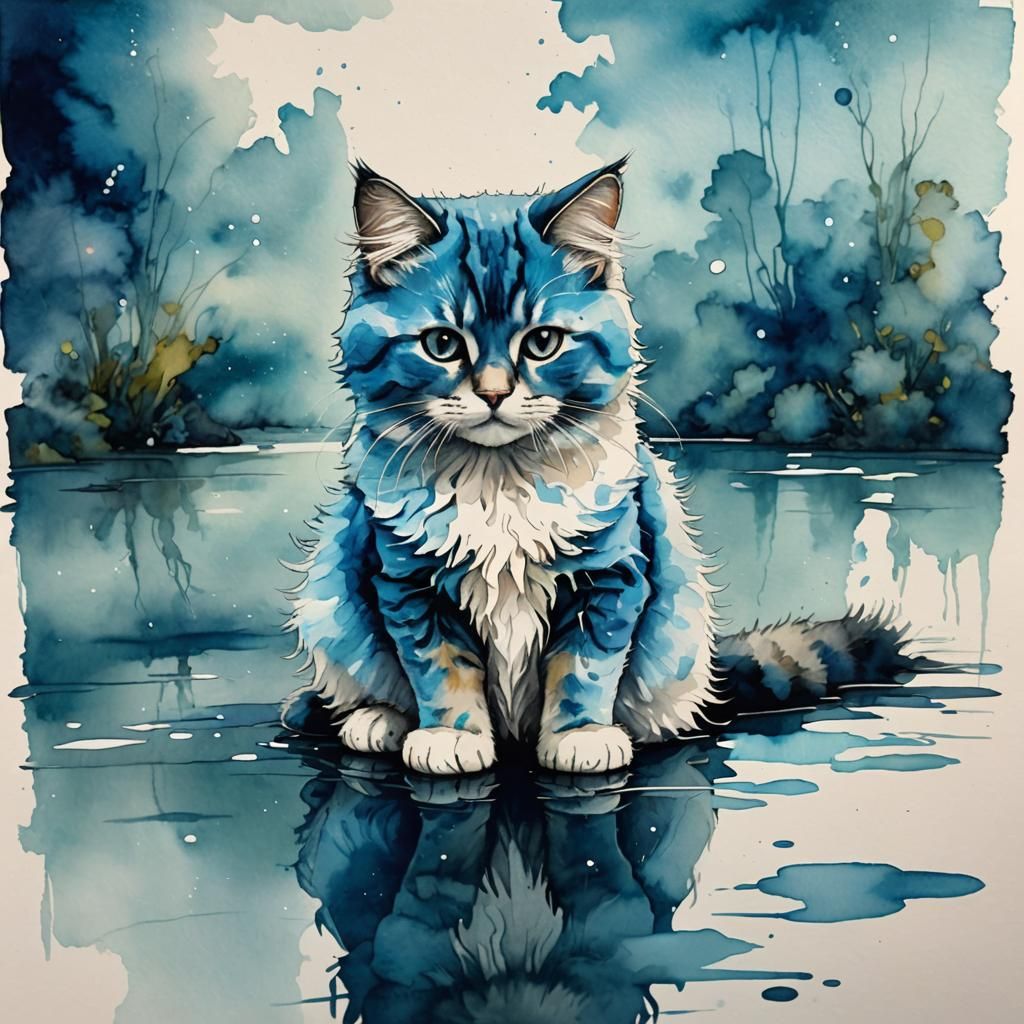 Cute Cat looking sad - AI Generated Artwork - NightCafe Creator