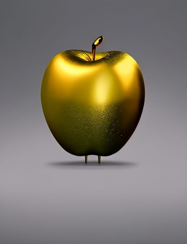 24 karat gold apple - AI Generated Artwork - NightCafe Creator