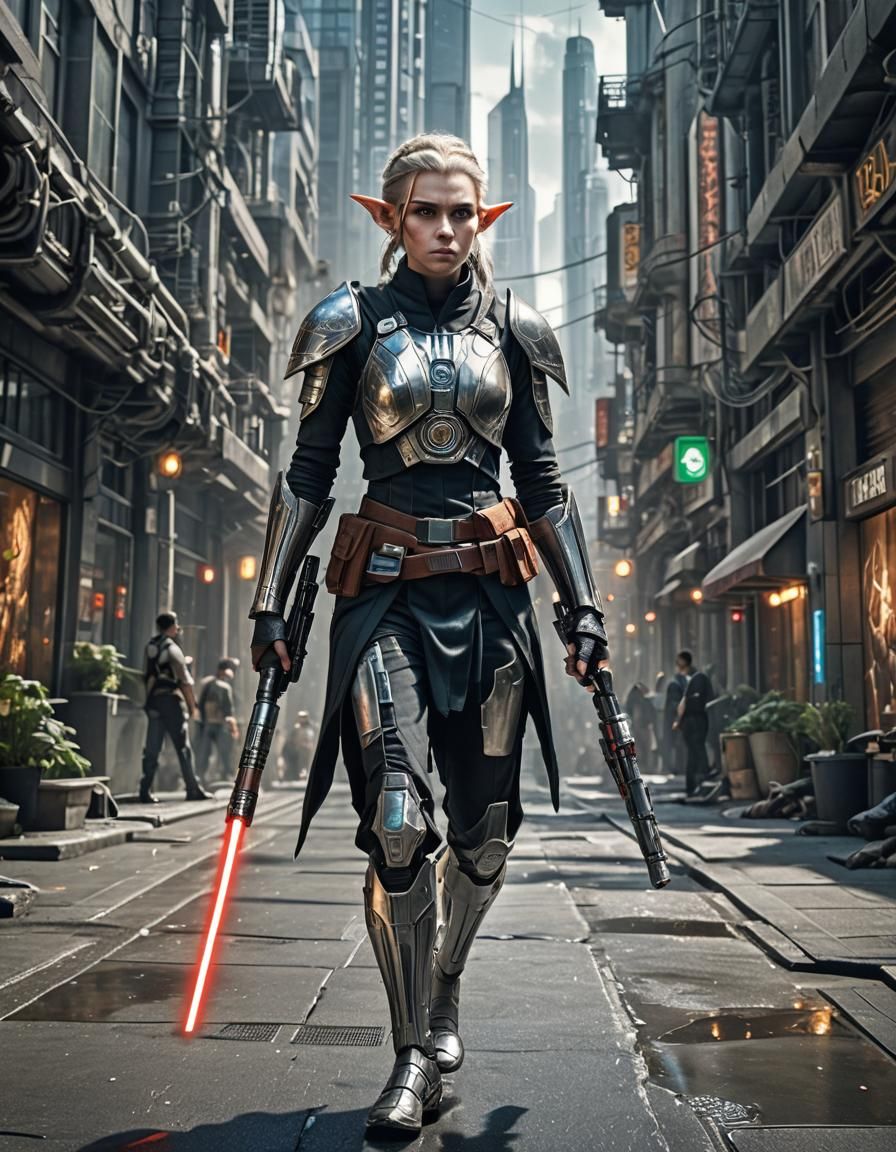 Sci-fi elf guard - AI Generated Artwork - NightCafe Creator