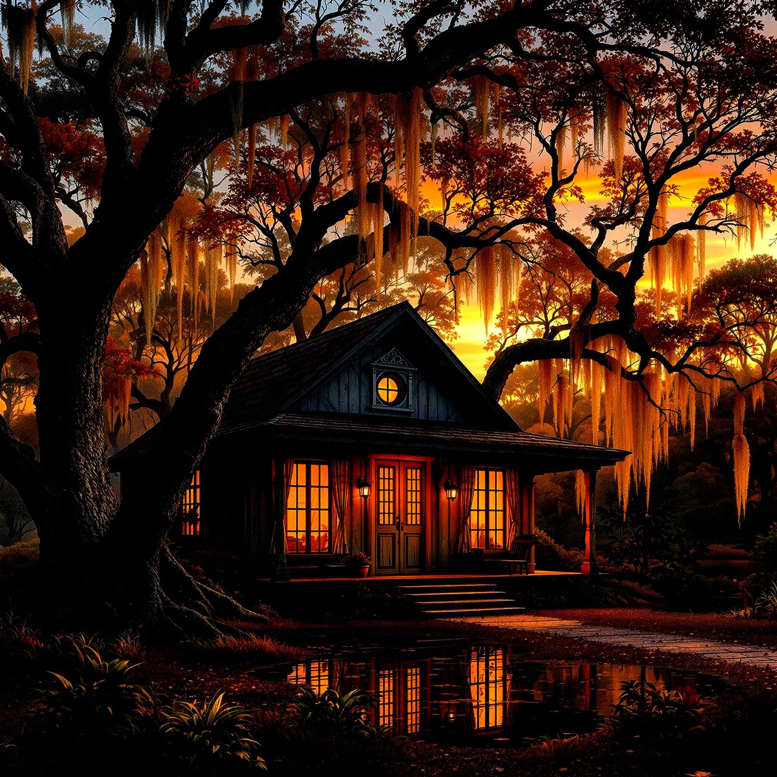 Gainesville Cabin - Cozy Autumn Cabin in Lush Swamp