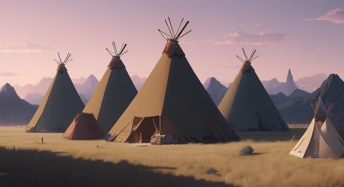 Indian village in canyon - AI Generated Artwork - NightCafe Creator