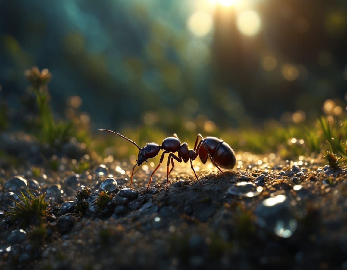 Ant taking a walk about. - Ant taking a walk about.