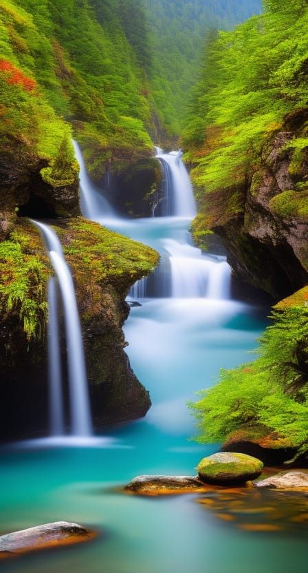 Insanely detailed hyperrealistic painting of the natural skyline. - AI ...