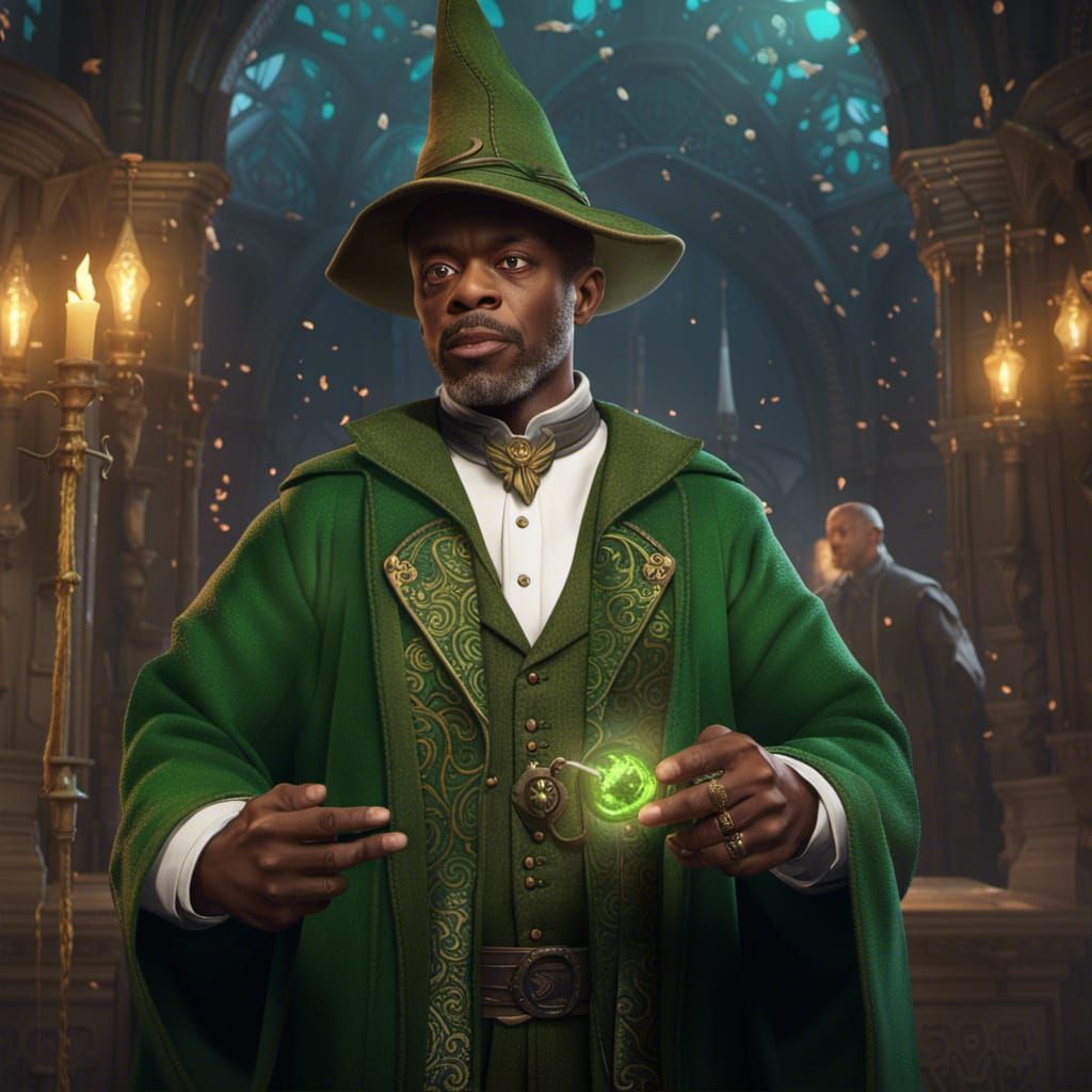 Dule Hill as a wizard professor - AI Generated Artwork - NightCafe Creator