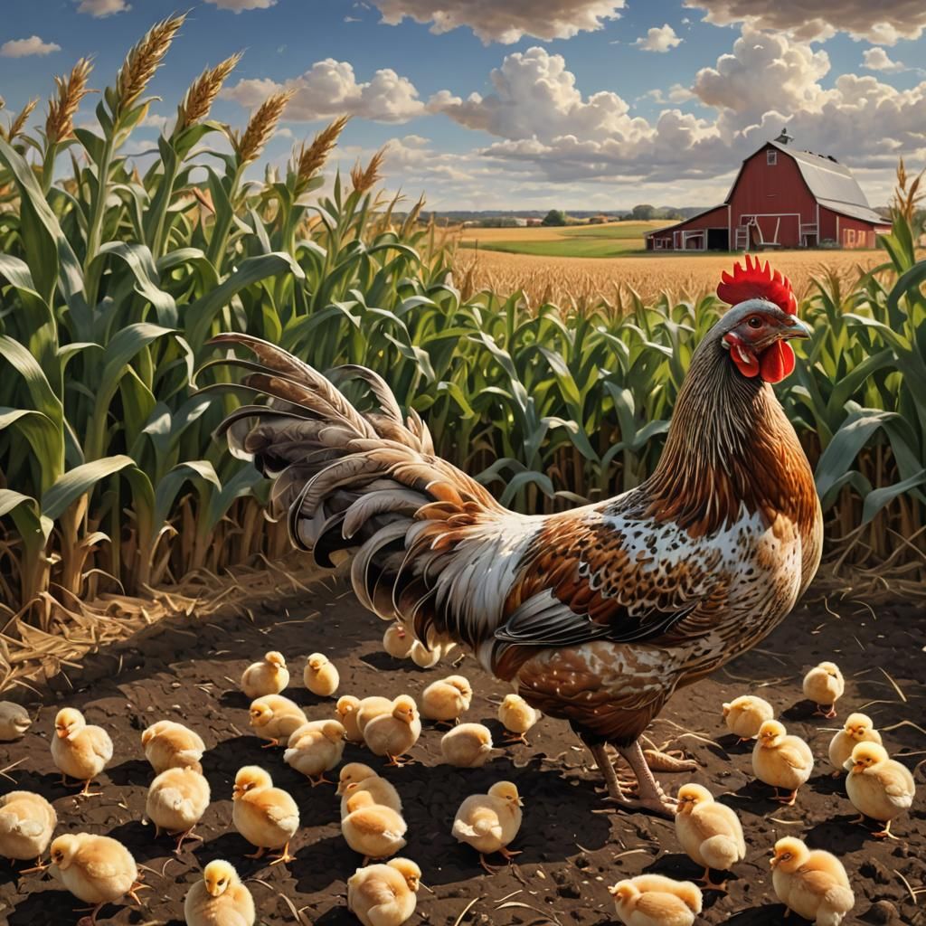 RED_BARN_CHICKENS_32 - AI Generated Artwork - NightCafe Creator