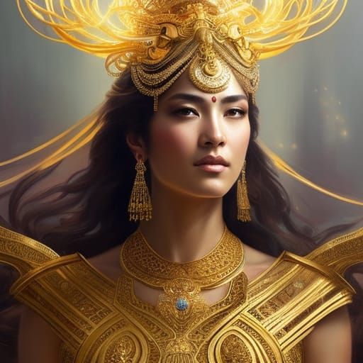 golden light goddess - AI Generated Artwork - NightCafe Creator