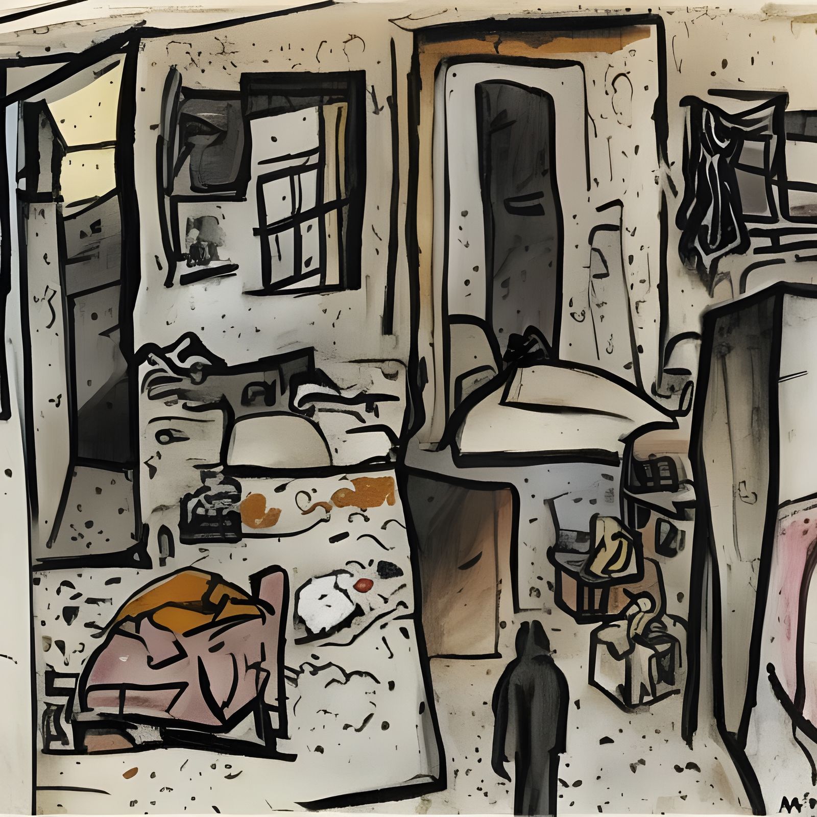 Squalid living conditions - AI Generated Artwork - NightCafe Creator