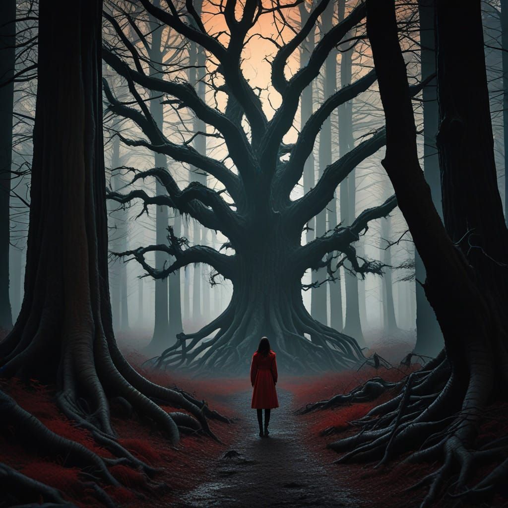 stuck in liminal space - Ethereal Alien Landscape with Twist...